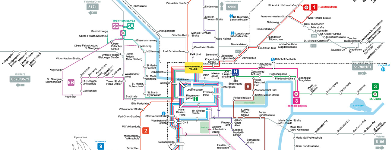 Linienplan | Stadt Villach